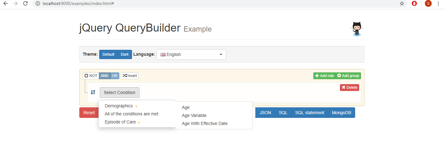 Multi-level Menu of Filters · Issue #853 · mistic100/jQuery-QueryBuilder · GitHub