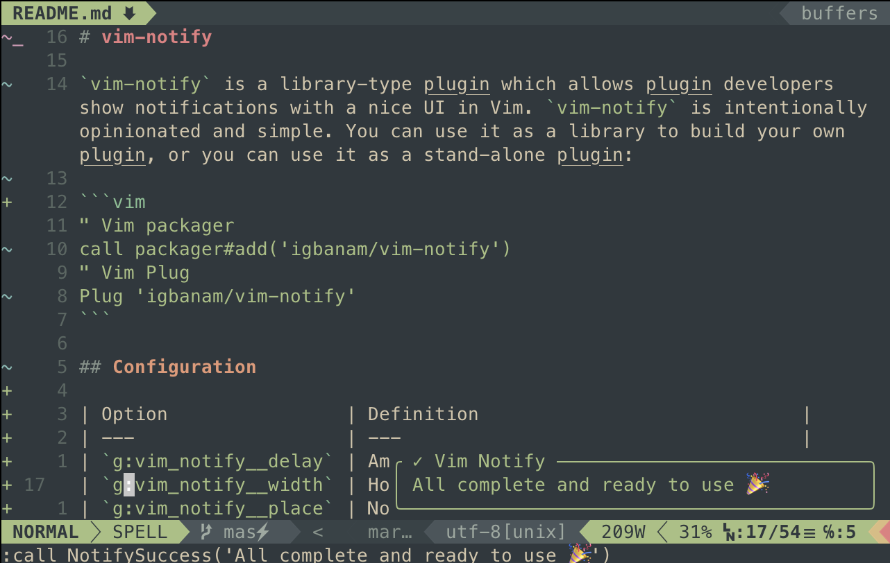GitHub - igbanam/vim-notify: An opinionated way to show notifications in Vim