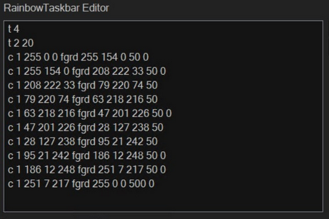 Replace the config preview with labels · Issue #8 · ad2017gd/RainbowTaskbar · GitHub