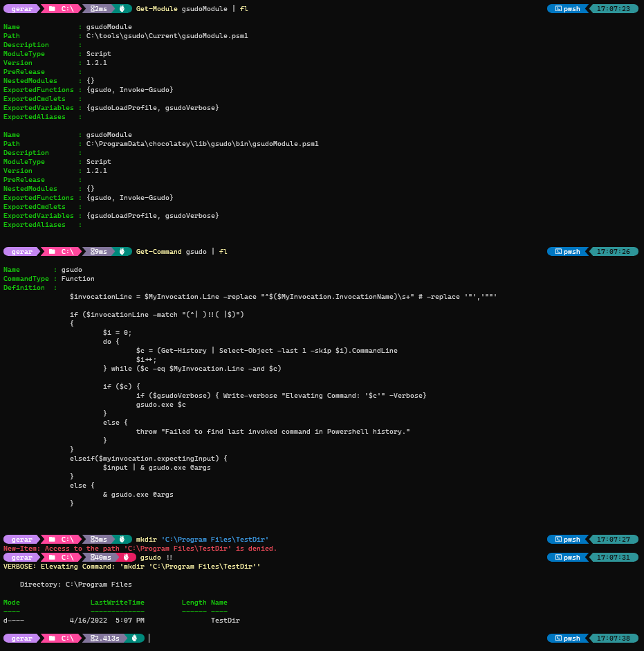 sudo !! (bang bang) for PowerShell · Issue #44 · gerardog/gsudo · GitHub