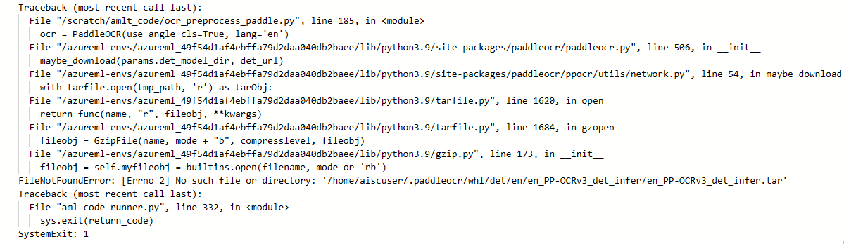 PaddleOCR 2.6: No such file or directory: en_PP-OCRv3_det_infer/en_PP-OCRv3_det_infer.tar ...