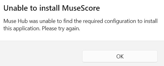 MuseHub cant start MuseScore download on Windows 11 · Issue #14316 · musescore/MuseScore · GitHub