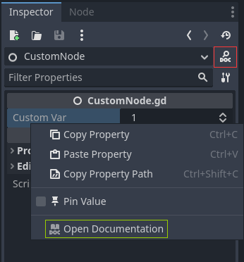 The `Open Documentation` options have inconsistent effects, some options can't open custom doc ...