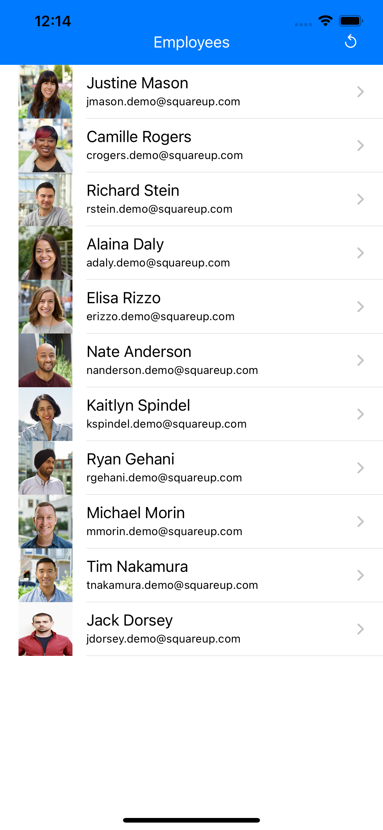 GitHub - JeanJeanWei/EmployeeDirectory: Demo to show employee list view and details view, the ...