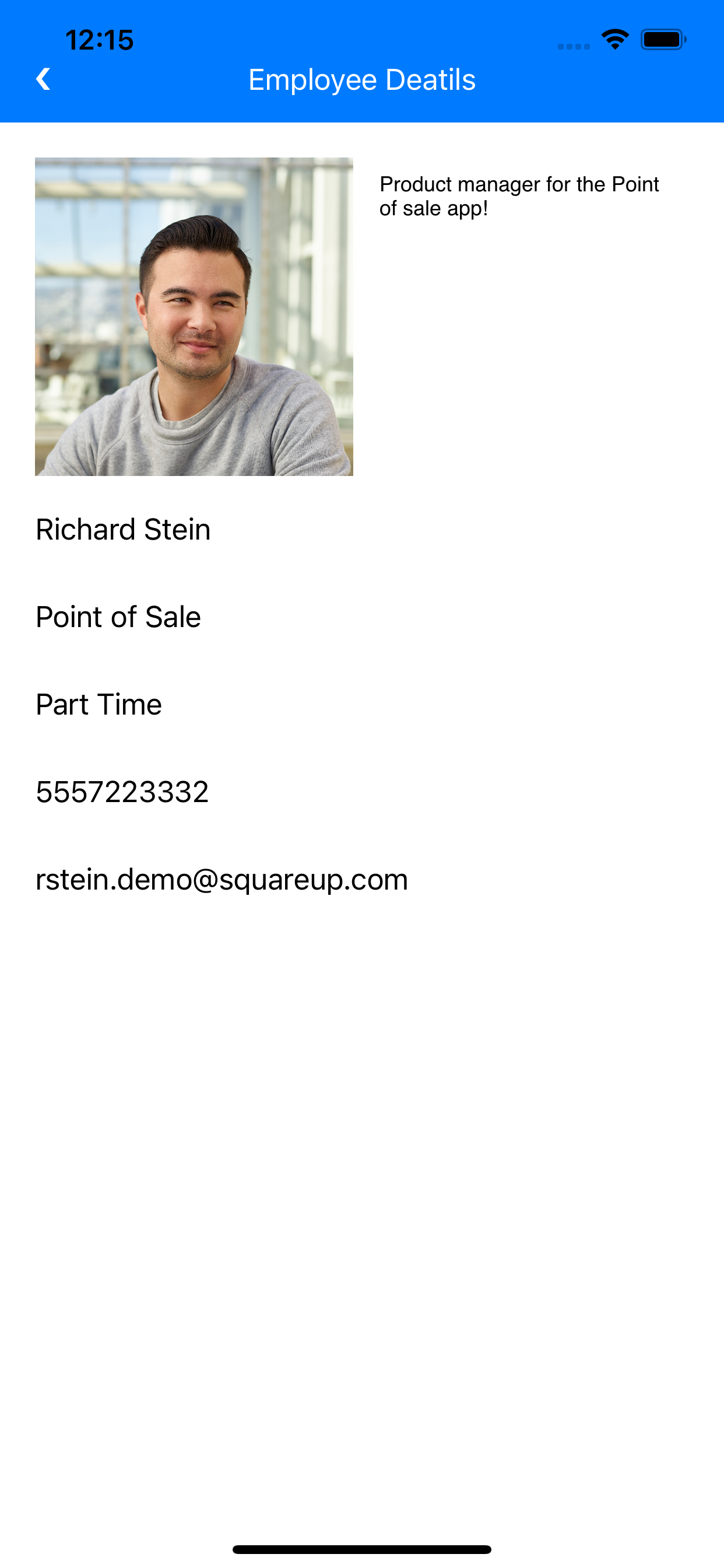 GitHub - JeanJeanWei/EmployeeDirectory: Demo to show employee list view and details view, the ...