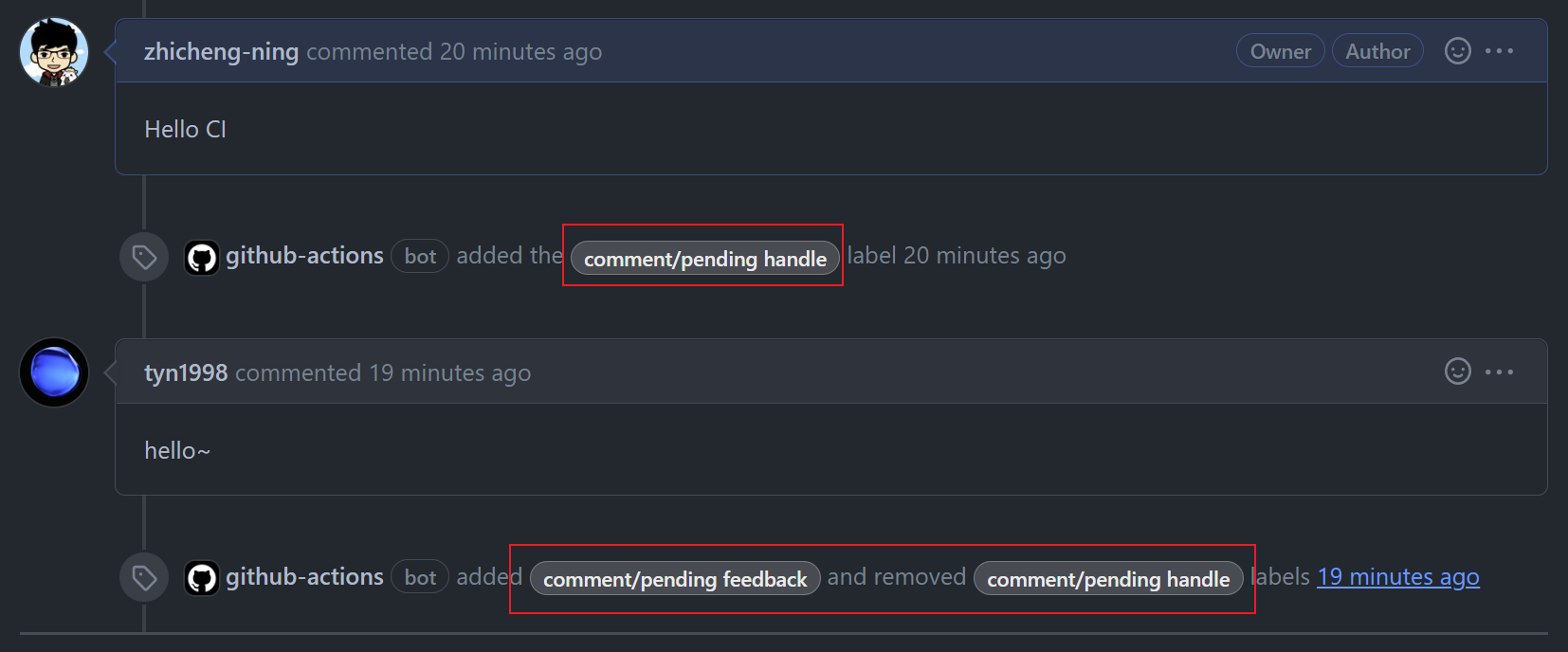 [CI] auto add issues comment reply status · Issue #475 · hypertrons/hypertrons-crx · GitHub