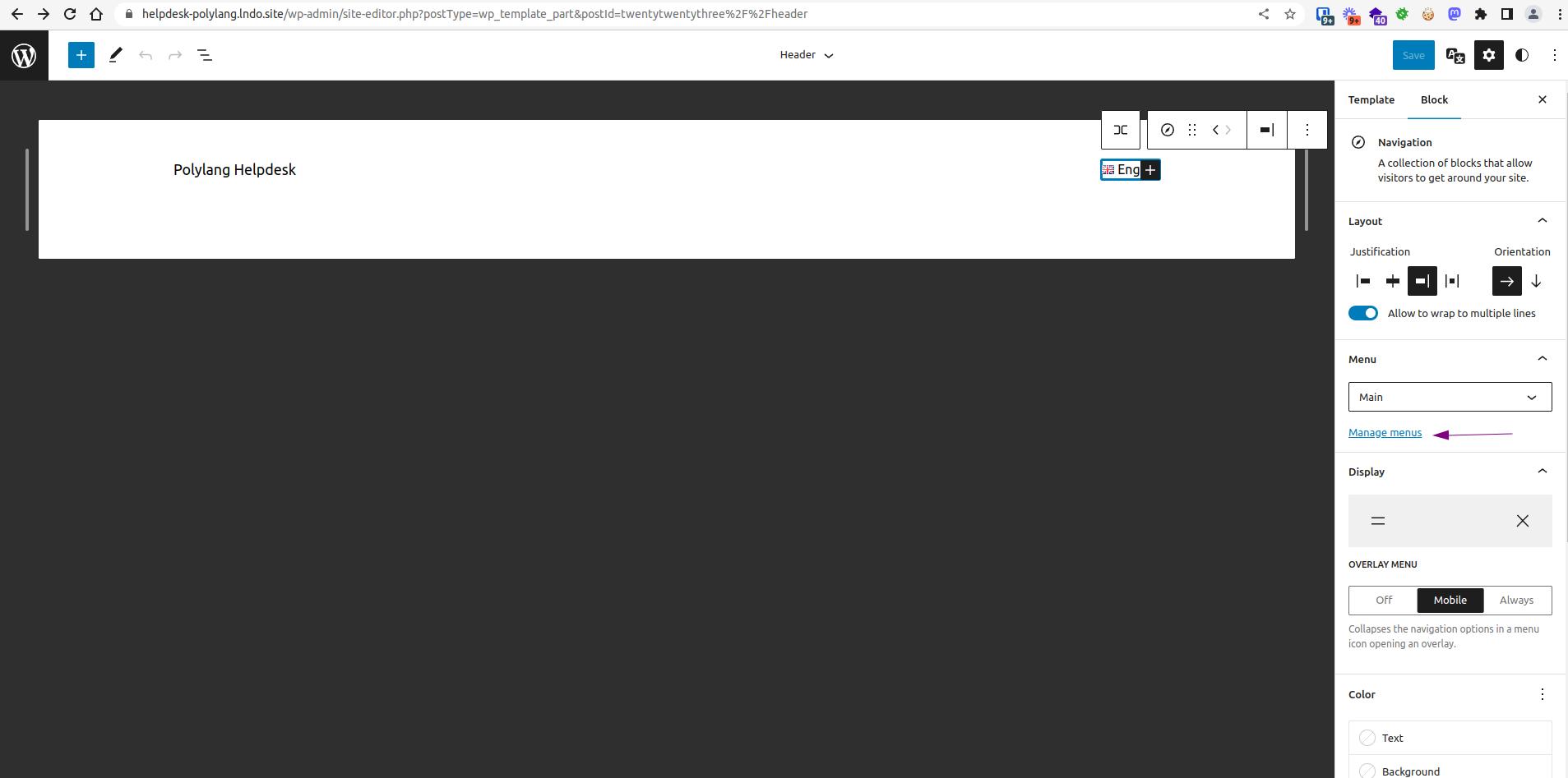 Manage Menus Link In Template Editor · Issue 47560 · Wordpress Gutenberg · Github