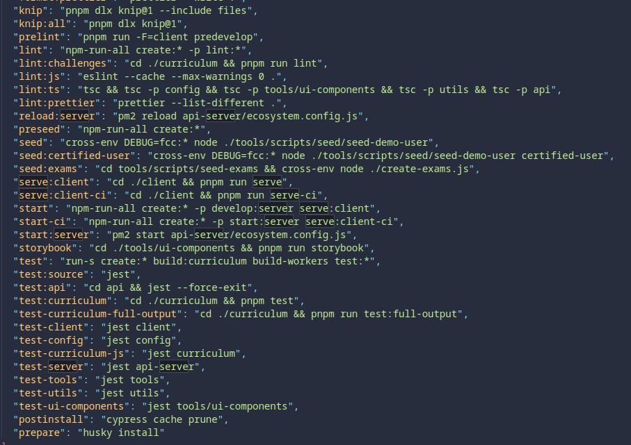 docs: Create documentations for the available commands · Issue #50992 · freeCodeCamp ...