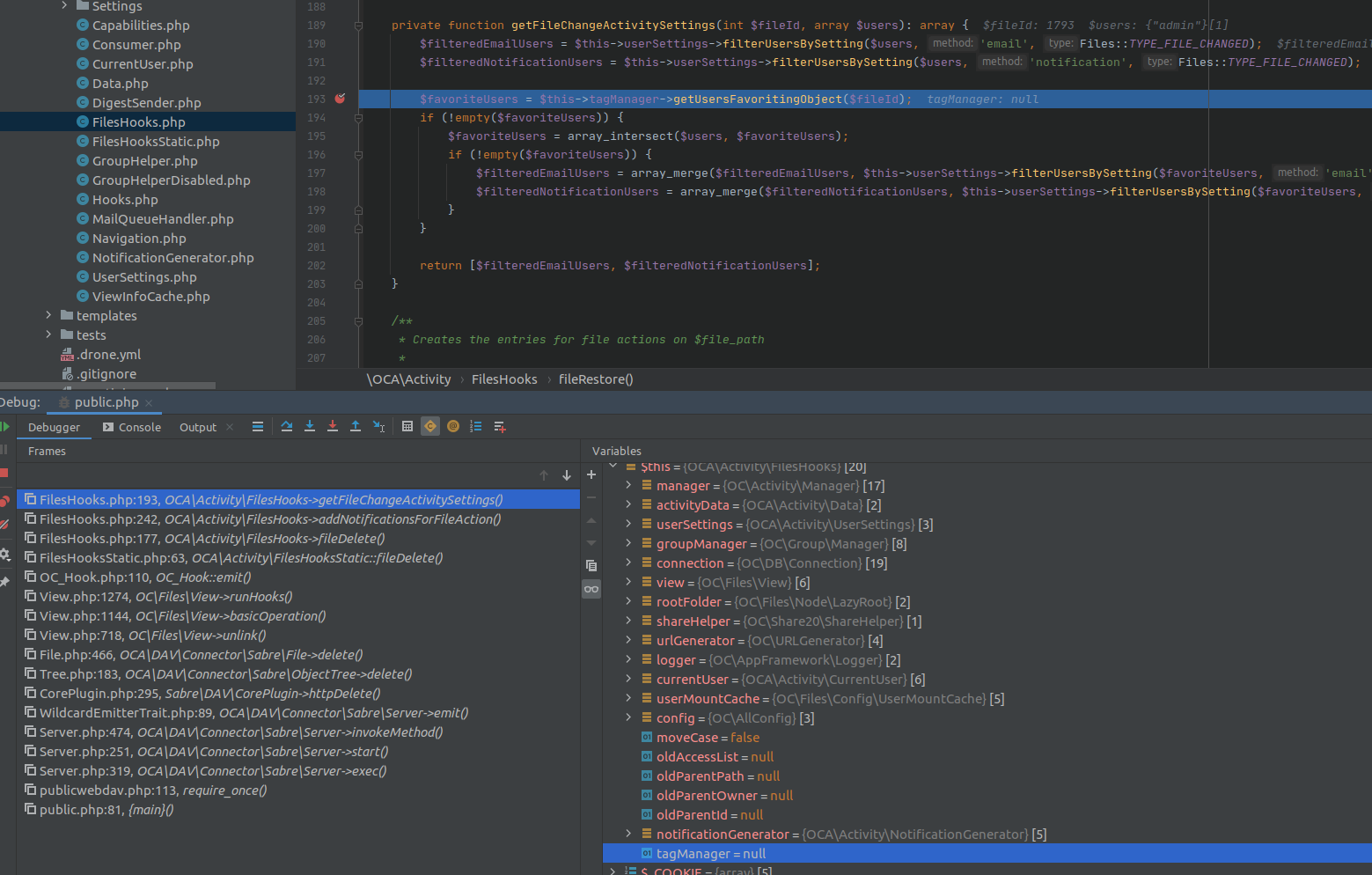 Call to a member function getUsersFavoritingObject() on null · Issue ...