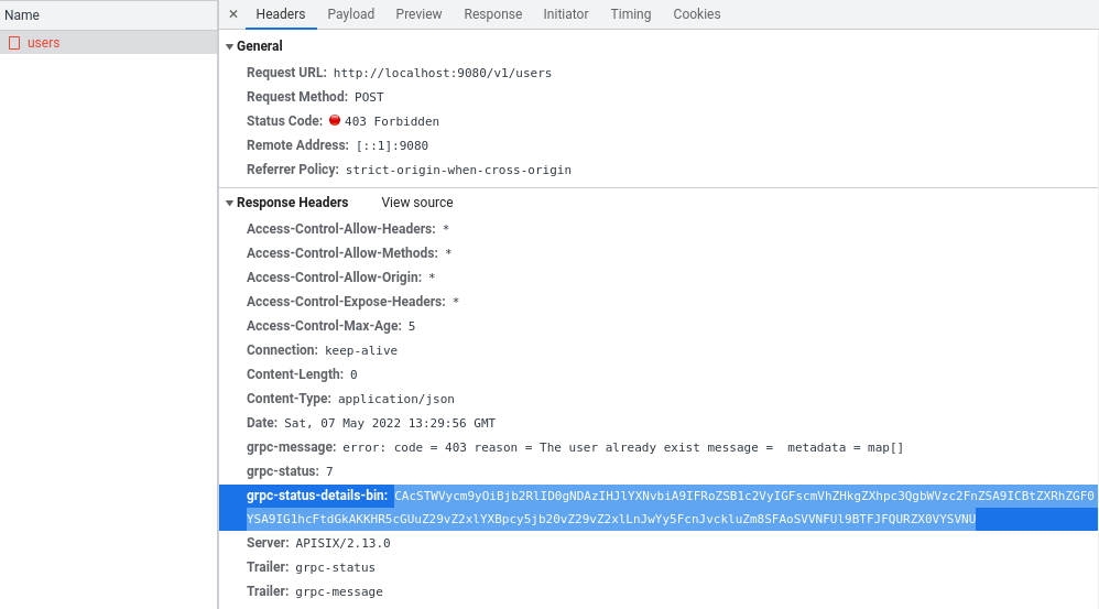 Feat As A User I Want To See `grpc Status Details Bin` In Response Body In Case An Error So 