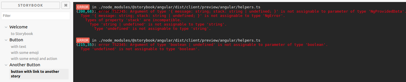 [Angular] Error Messages in Preview after Installation via getstorybook ...