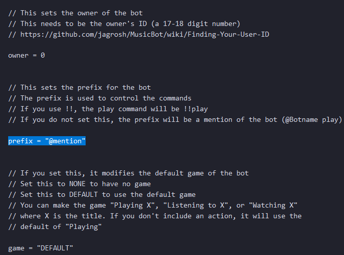 How to custom prefix · jagrosh MusicBot · Discussion #1420 · GitHub