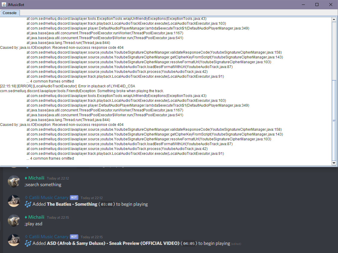 [Bug Report] [lavaplayer] Trying to play any YouTube videos results in a 404 · Issue #371 ...