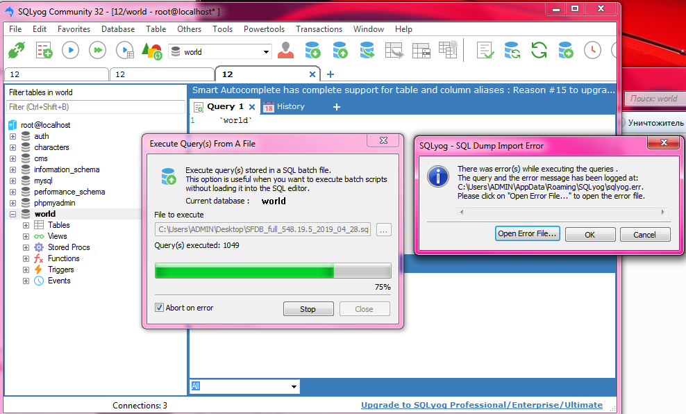 error database · Issue #861 · ProjectSkyfire/SkyFire_548 · GitHub