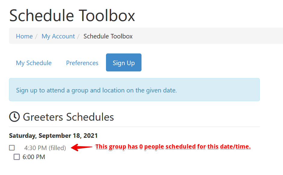 Schedule Toolbox (Signup) Schedules Showing 'Filled' When They Are Not · Issue #4785 ...