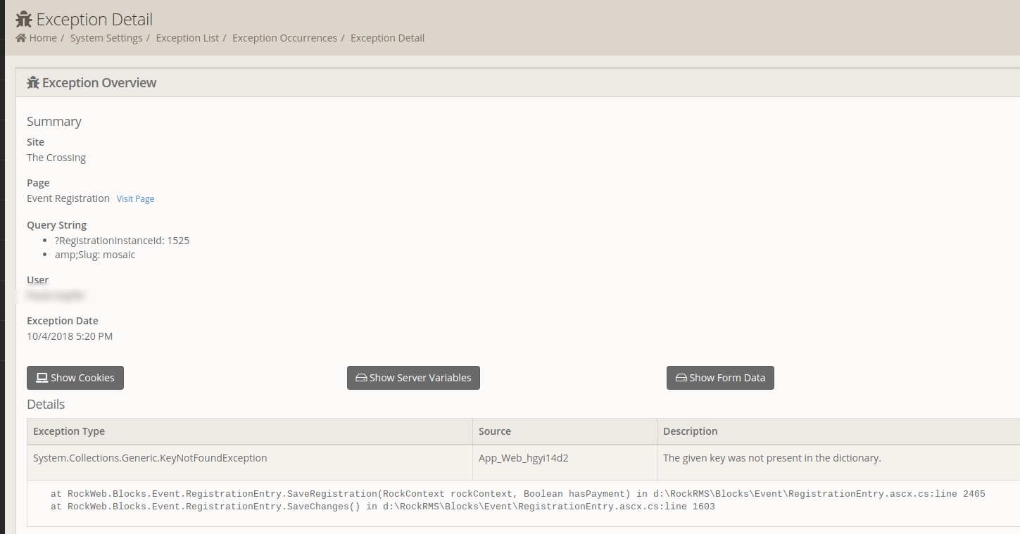 Registration Exception 'Given key not present in dictionary' · Issue #3311 · SparkDevNetwork ...