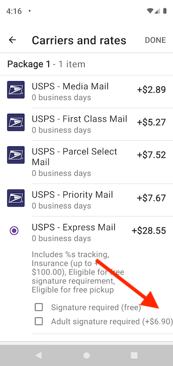 Shipping carriers: End margin needed on "Adult signature required" · Issue #4171 · woocommerce ...