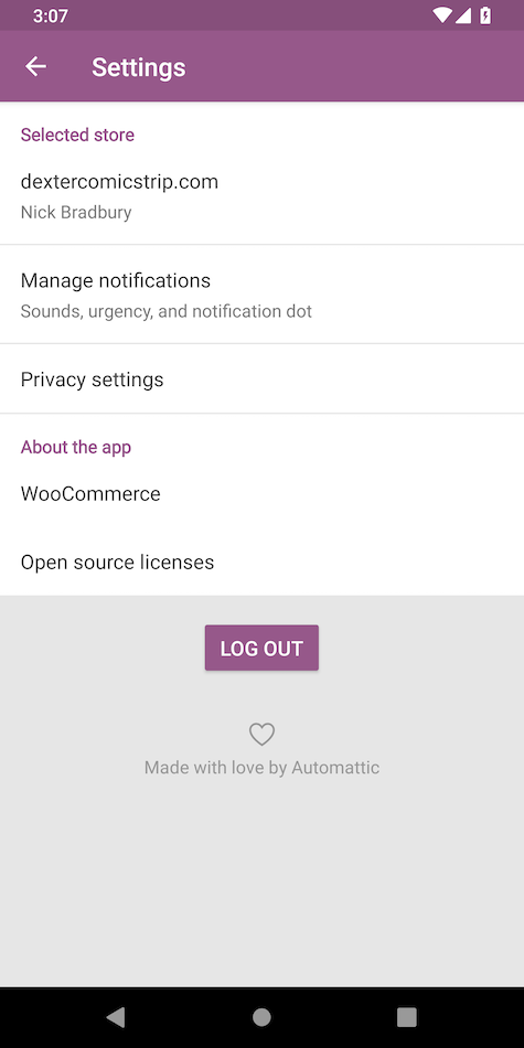 Designs i7: Show account name instead of username · Issue #847 · woocommerce/woocommerce-android ...