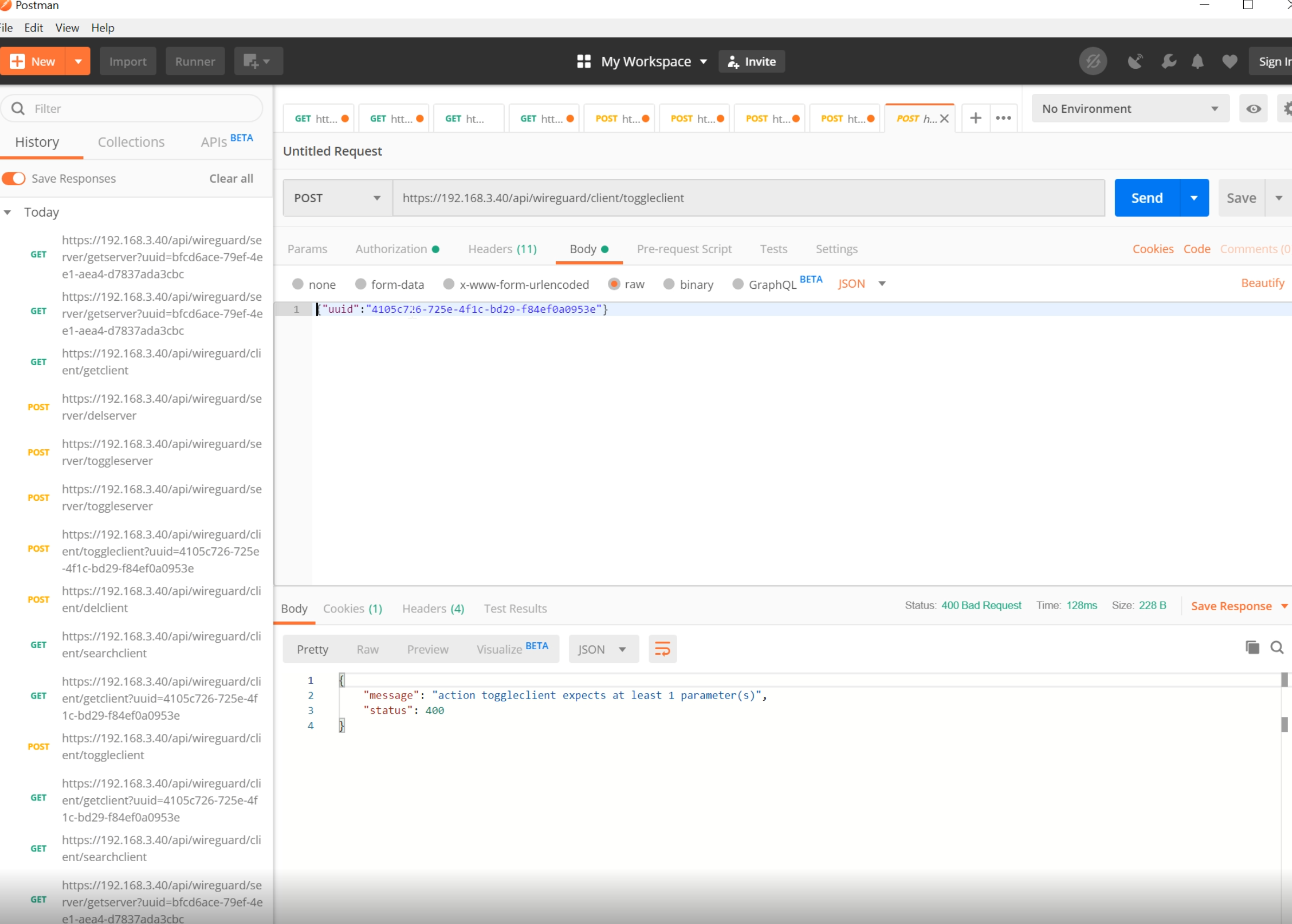 Wireguard Plugin API methods not functioning as expected · Issue #1511 · opnsense/plugins · GitHub