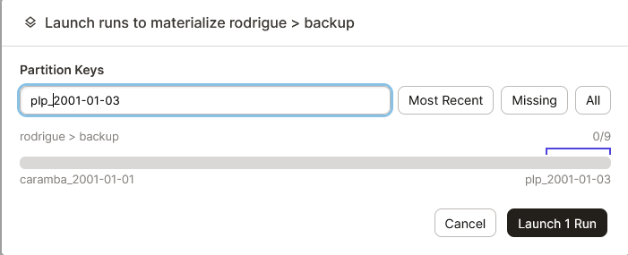 Wildcard selection on partitions in Dagit · Issue #7101 · dagster-io/dagster · GitHub