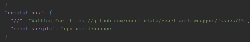 React Scripts Dependency · Issue 15 · Cognitedatareact Auth Wrapper · Github