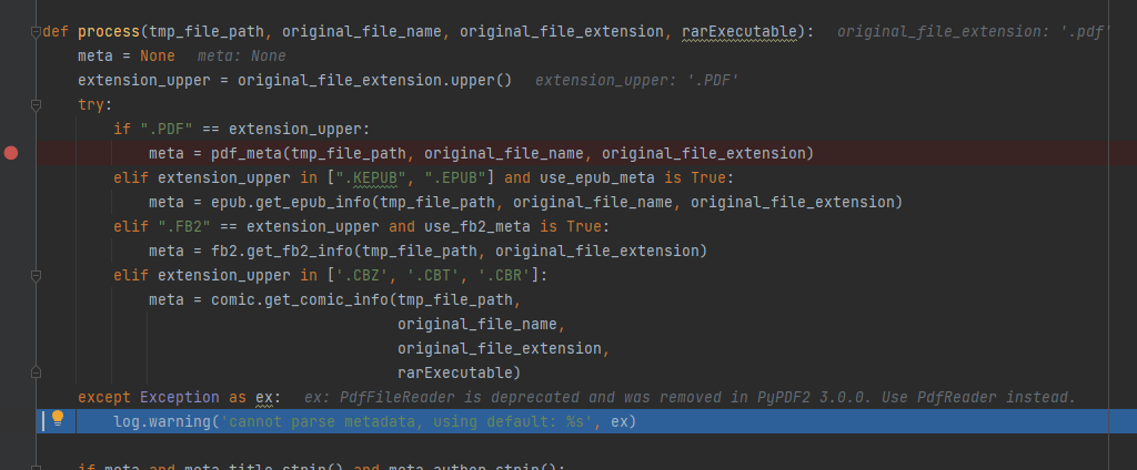 PDF meta data reader is not working · Issue #2659 · janeczku/calibre-web · GitHub