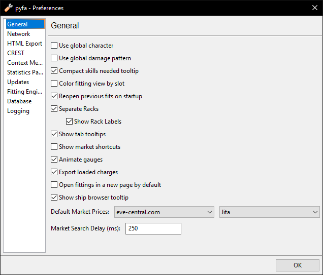 Section listing in preferences is bugged · Issue #1406 · pyfa-org/Pyfa · GitHub