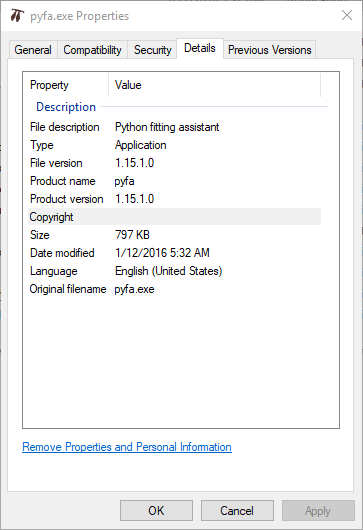 Apply version information to Windows .exe · Issue #1429 · pyfa-org/Pyfa · GitHub