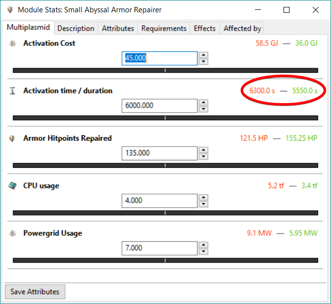 Abyss: Activation time/duration values in the 'mutaplasmid' module stats tab are displayed in ms ...