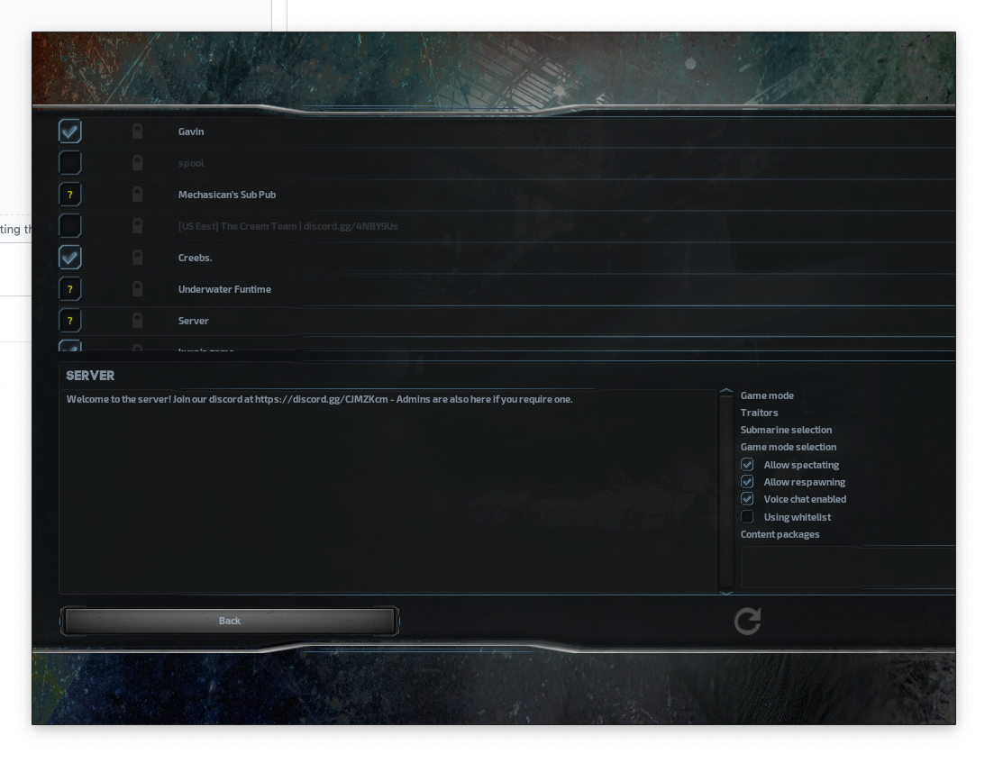 Server selection screen clipped in windowed mode · Issue #1648 ...