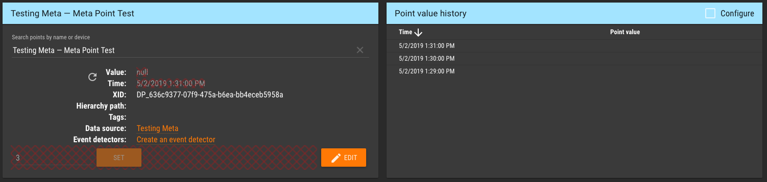Data Point Details - History table for disabled point show no value on websocket update · Issue ...