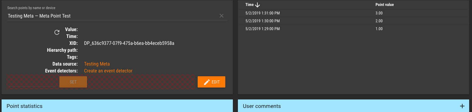 Data Point Details - History table for disabled point show no value on websocket update · Issue ...
