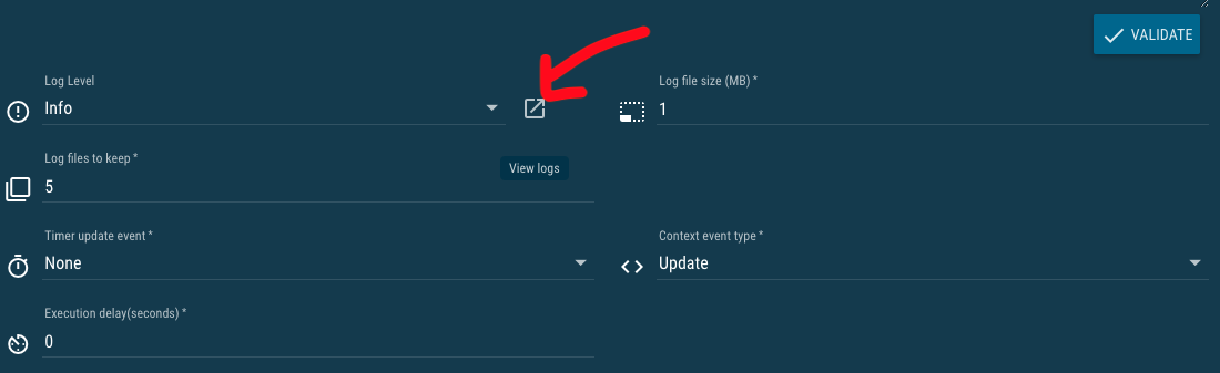 Make view script log file link able to be opened in new tab/window ...