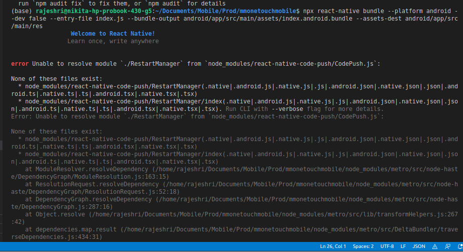 Unable to resolve module './RestartManager' · Issue #1978 · microsoft/react-native-code-push ...