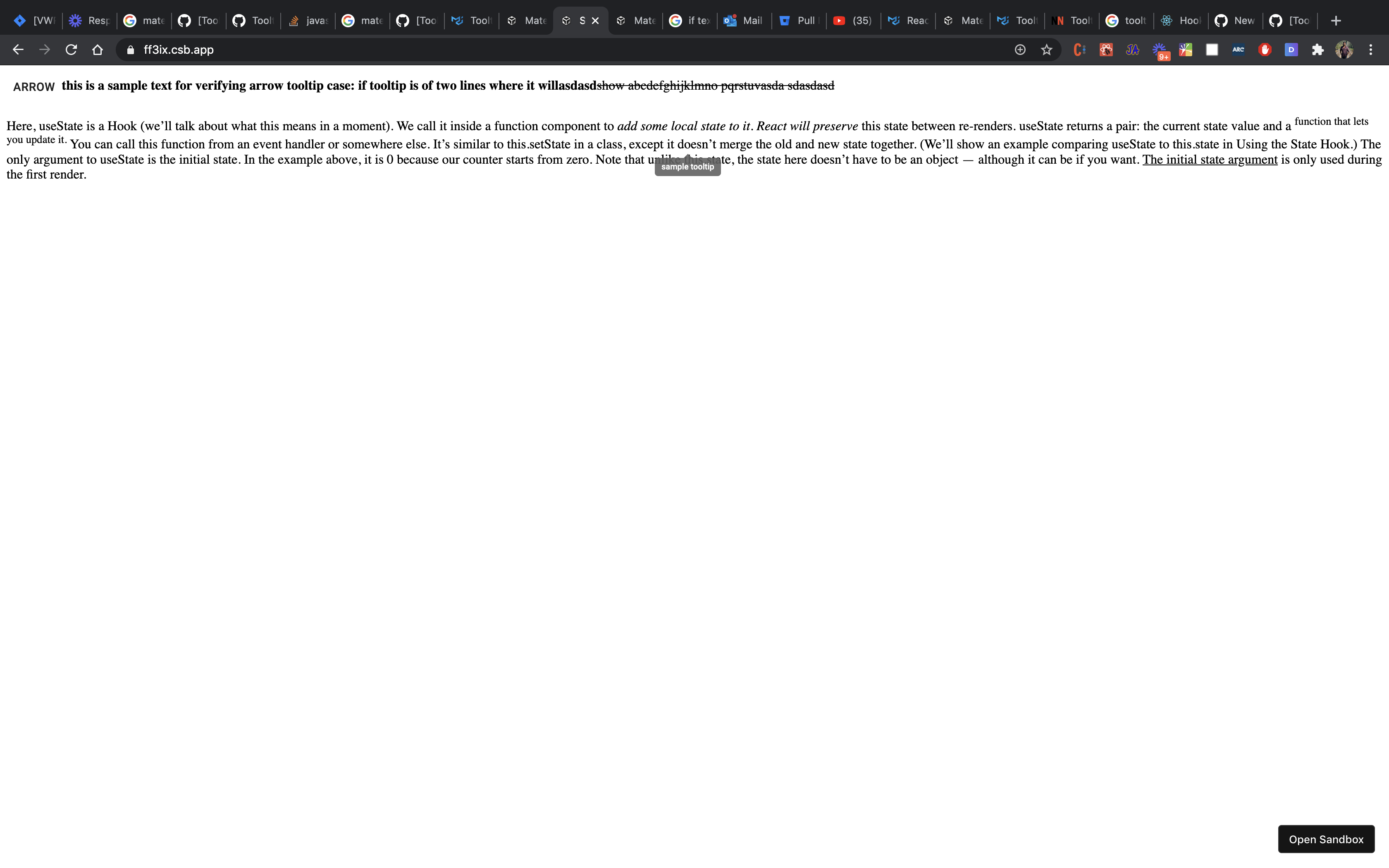 multiple line tooltip arrow pointer issue · Issue #26462 · mui/material ... multiple line tooltip arrow pointer issue · Issue #26462 · mui/material ...