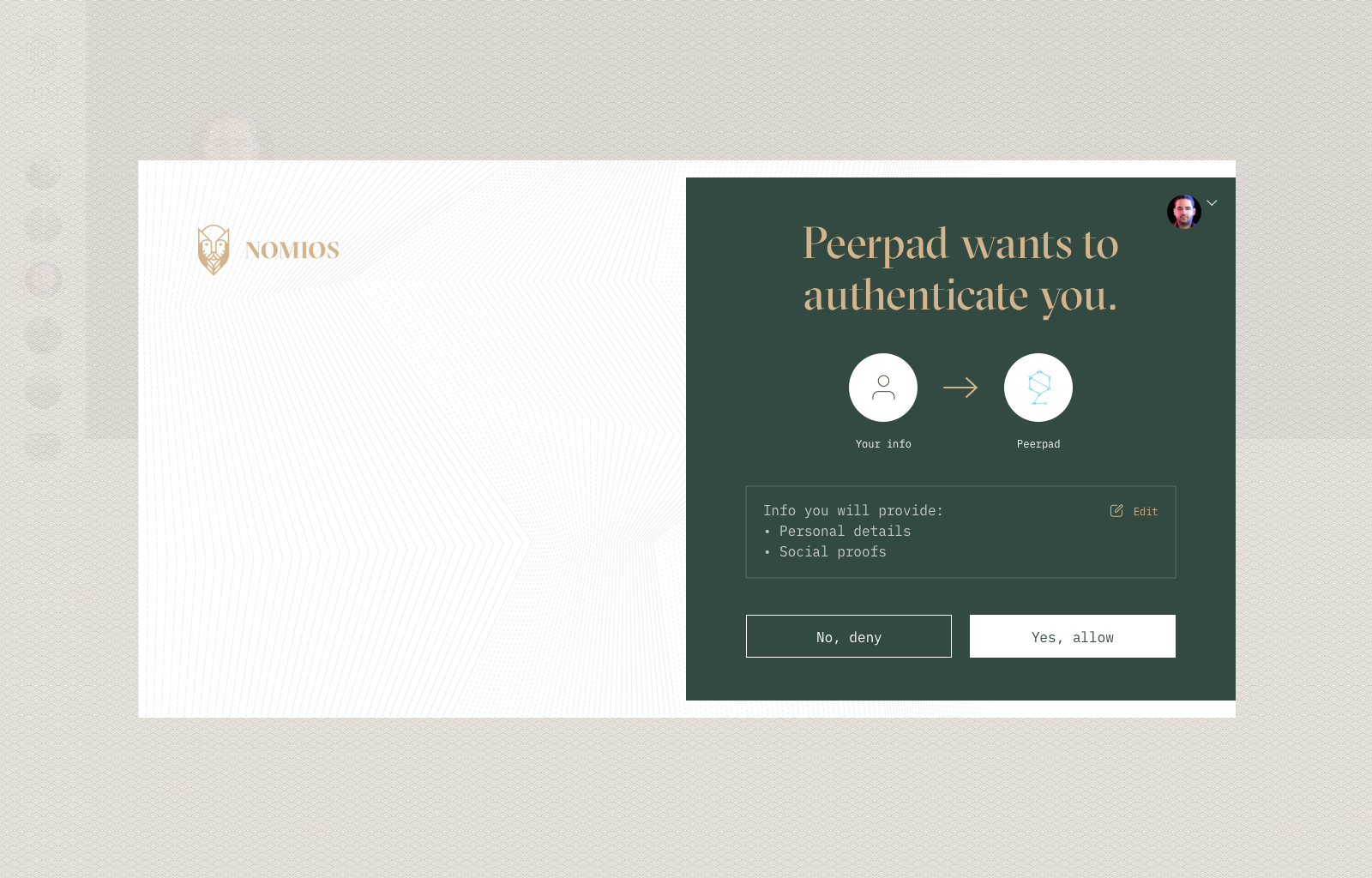Design the authenticate prompt · Issue #106 · ipfs-shipyard/pm-idm · GitHub
