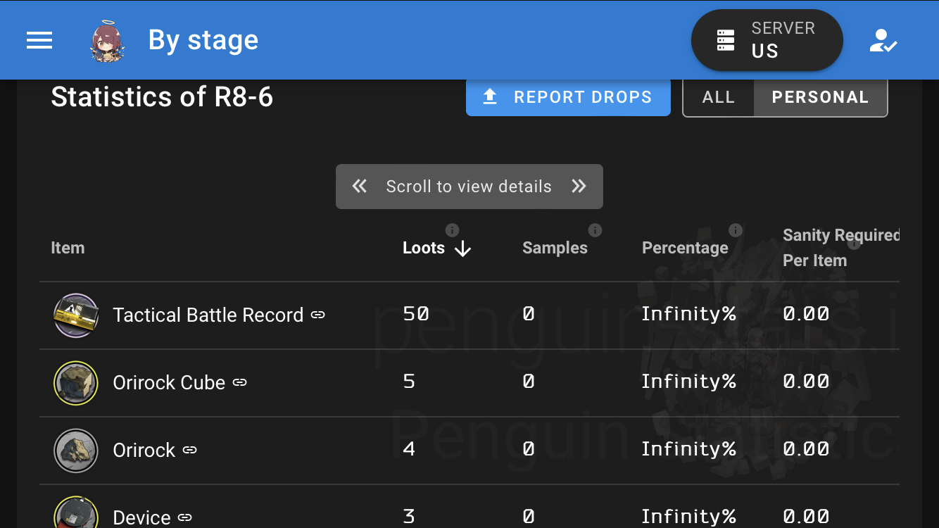 Report Drops: Recognition: Sample did not increase · Issue #510 · penguin-statistics/frontend-v2 ...