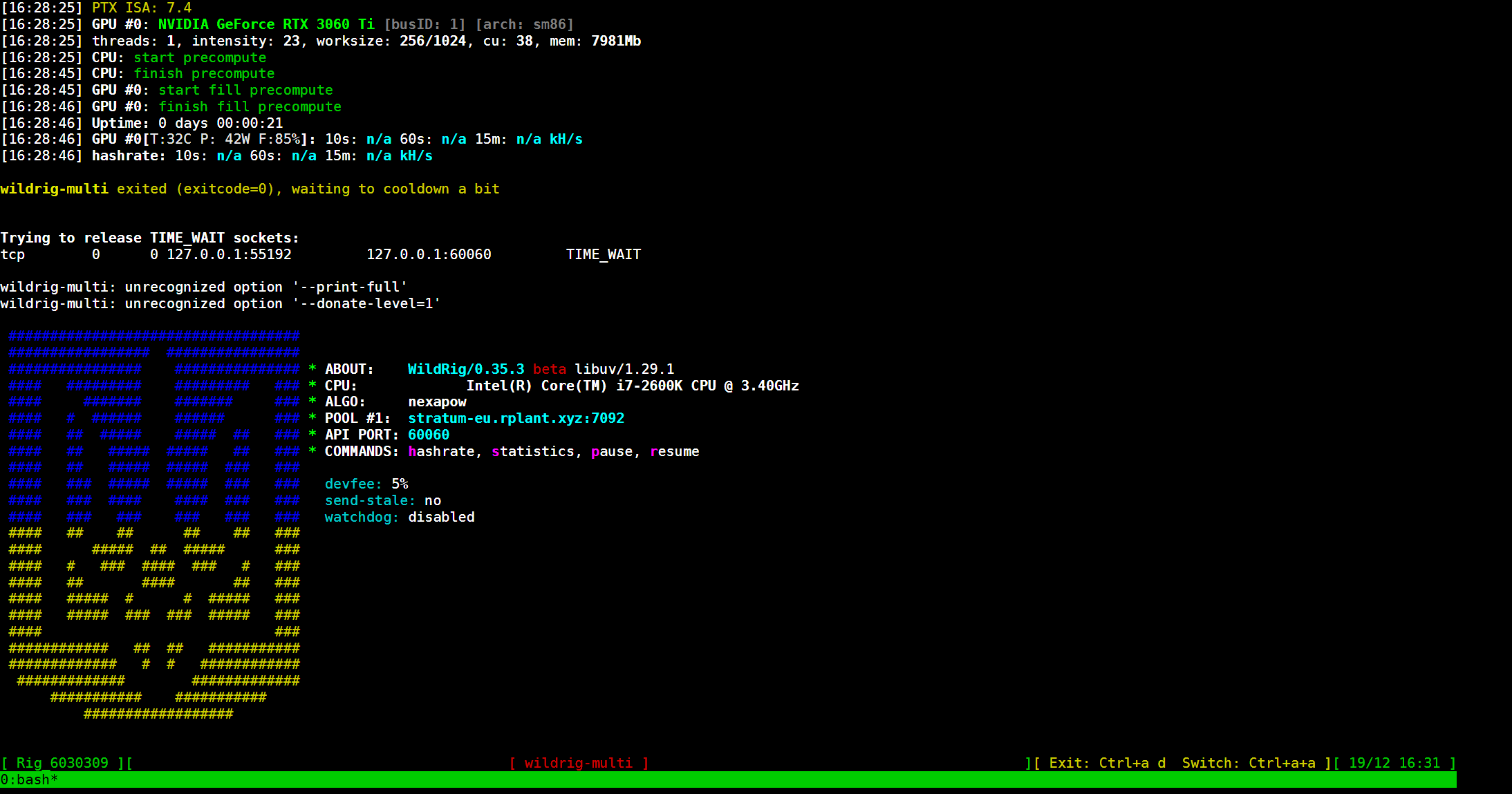 Miner Not Starting On Hiveos · Issue 186 · Andru Kunwildrig Multi · Github