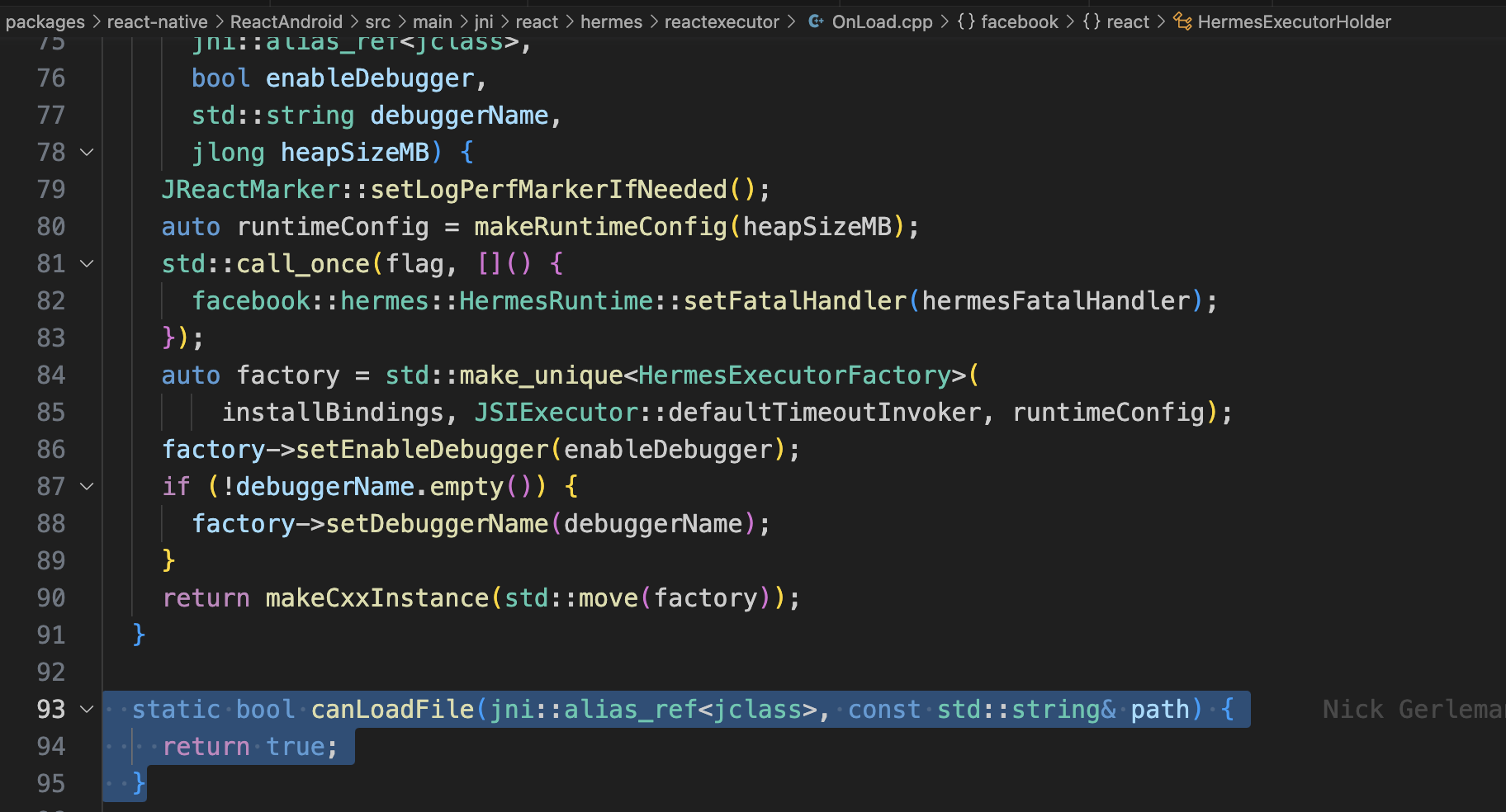 Method canLoadFile in HermesExcutor is invalid · Issue #39292 · facebook/react-native · GitHub