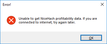 Unable to get nicehash profitability data · Issue #1176 · nicehash/NiceHashMiner · GitHub
