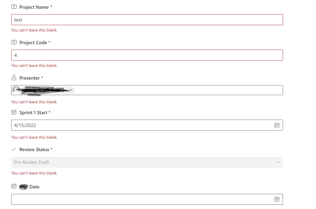 Dynamicform Controls Are Shown With Error Messages Even If The Values Are Assigned · Issue