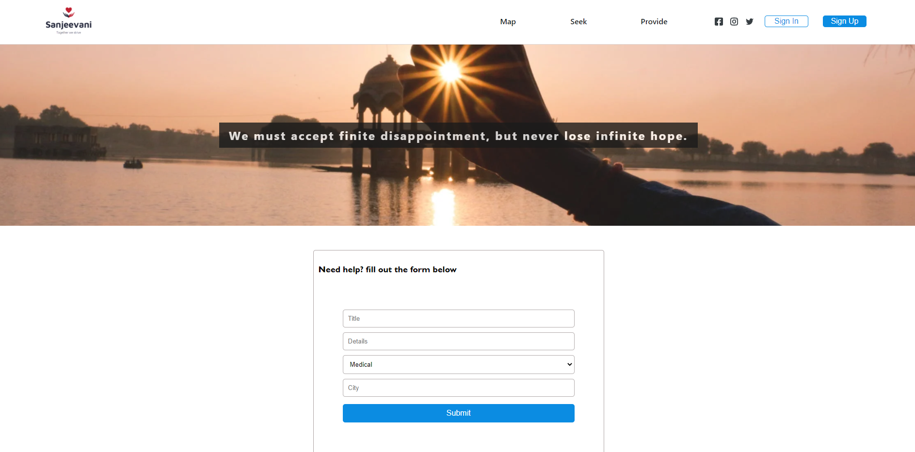GitHub - aKshayKadam03/sanjeevani: 👑 1st Place Masai Hackathon 2021 | Judged by Girish Utagi and ...