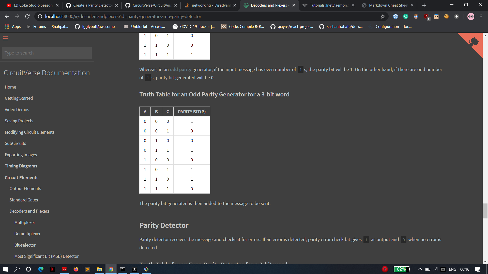 Added Documentation for Parity Generator and Parity Detector by nileshdas · Pull Request #261 ...