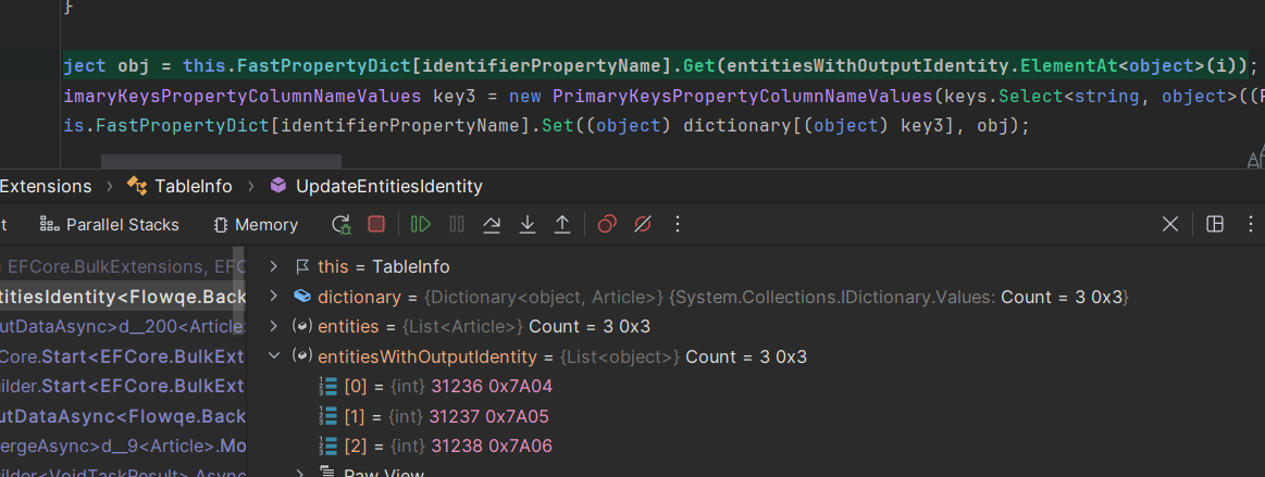 `entitiesWithOutputIdentity` contains the ids rather than the entities · Issue #1297 · borisdj ...