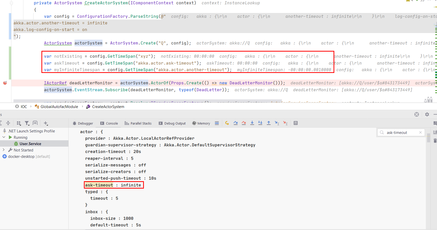 Default ask timeout different than expected · Issue #4620 · akkadotnet/akka.net · GitHub