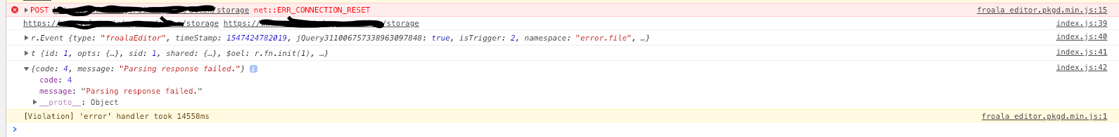 2mb PDF triggers "Parsing response failed" before hitting endpoint - 100kb PDF works fine ...
