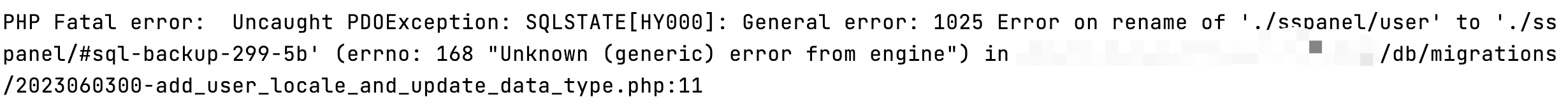 拉取 Dev 20230626 代码，本地数据库迁移异常 · Issue #2056 · Anankke/SSPanel-Uim · GitHub