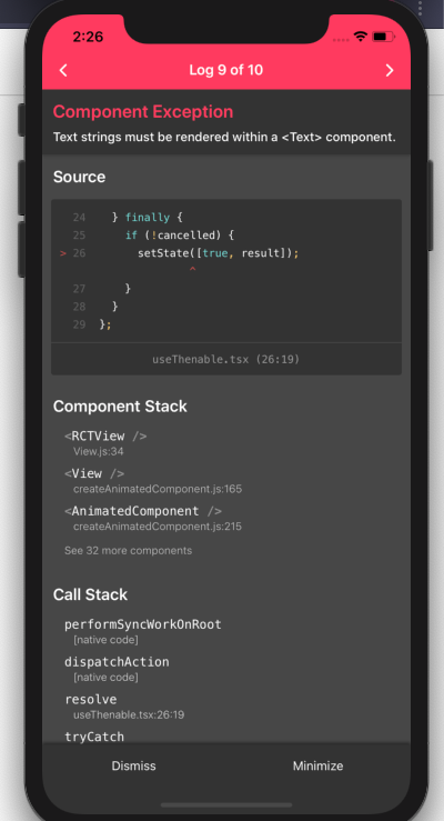 useThenable Text strings must be rendered with a component. · Issue #8932 · react-navigation ...