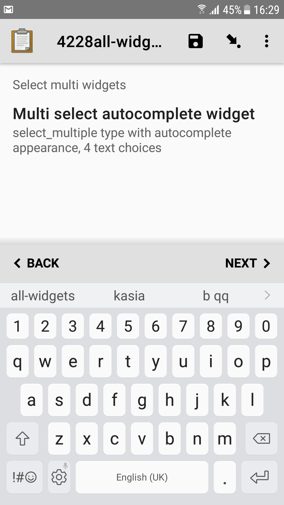 The keyboard is opened automatically for read-only single/multiple select widgets when the ...