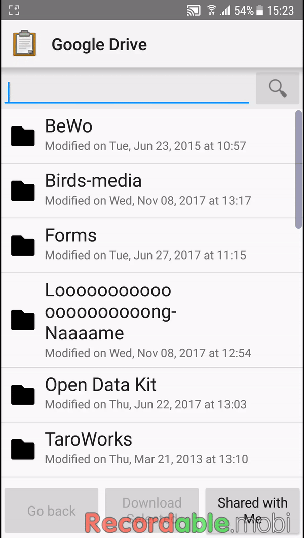 All blank forms to download are not visible when user adds and then removes text in search bar ...